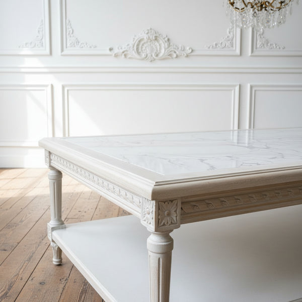 The Clemence Coffee Table | Elegant French Furniture |Carved Wood ...