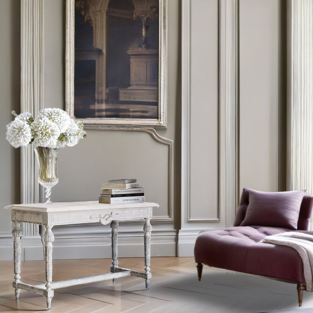 Buy Sustainable Birch wood Gustavian Console Table - Manoir